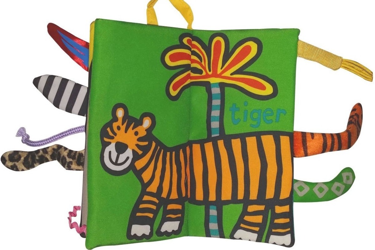 Animal Tails Cloth Book - Jungly Tails Cloth Book – Cloth Books For ...