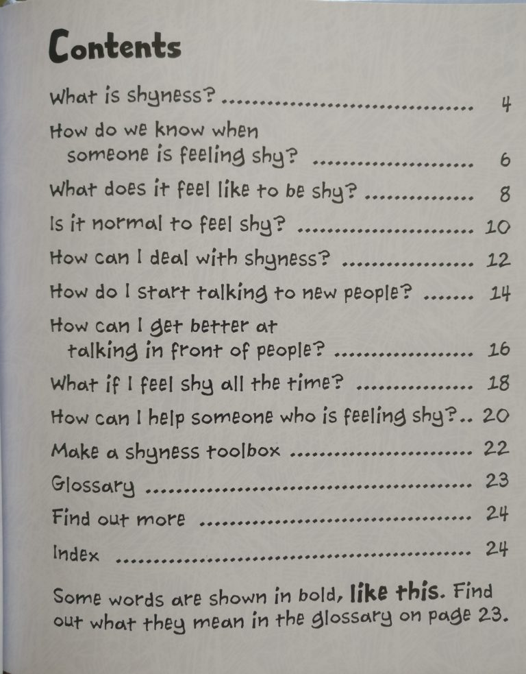 Dealing with Feeling… – Shy – – Booky Wooky