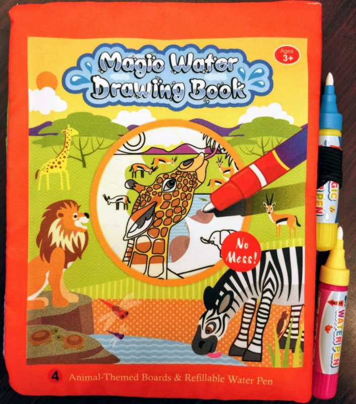 Reusable Magic water colouring book Animals Orange – – Booky Wooky