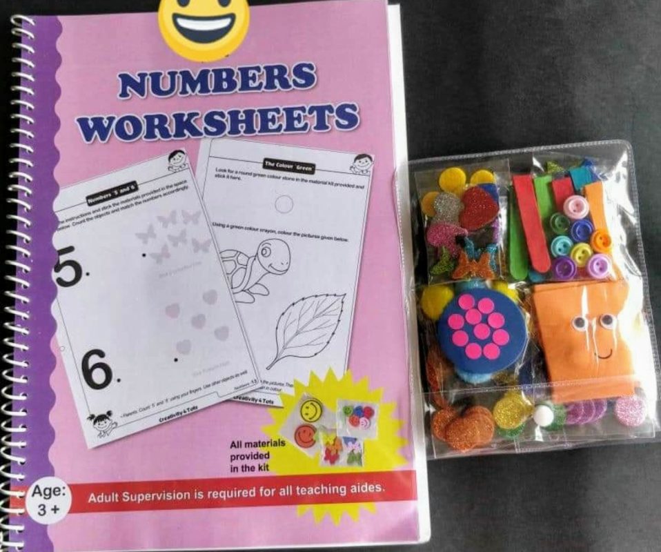 Numbers Worksheets with Craft Material – – Booky Wooky