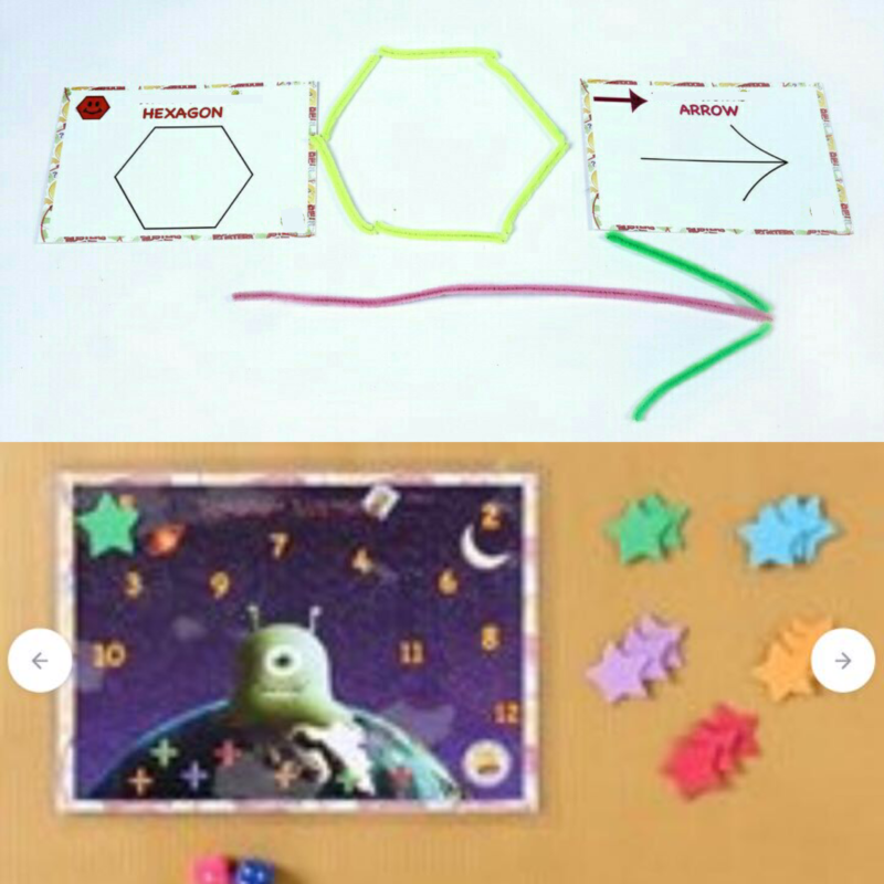 Busy Bags – Shapes Pipe Cleaners & Alien Addition – – Booky Wooky