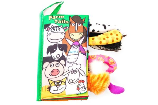 Farm Tails Cloth Book- Animal Tails Cloth Book – – Booky Wooky