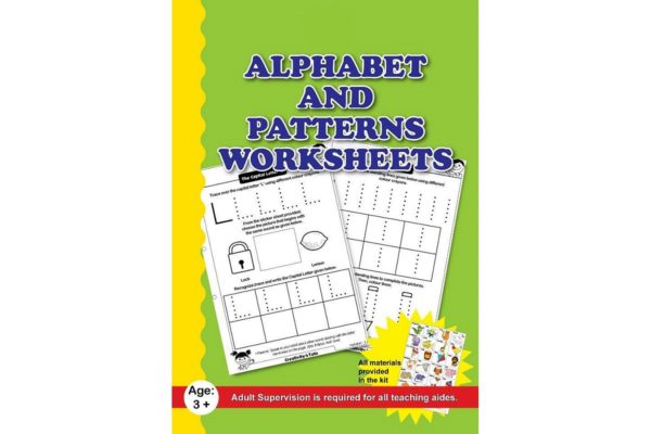 Alphabet and Patterns Worksheets with sticker – – Booky Wooky