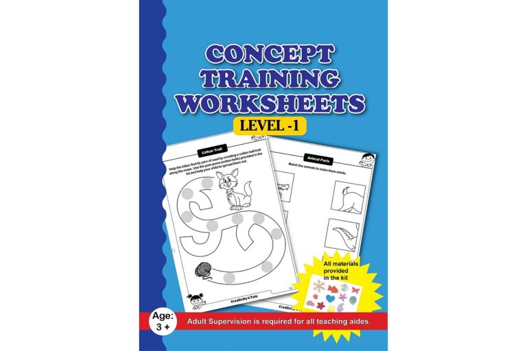 Concept Training Worksheets with Craft Material – – Booky Wooky