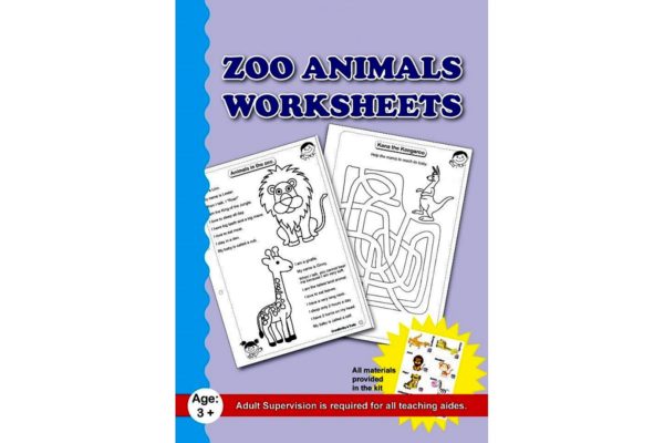 Zoo Animals Worksheet with craft material in – – Booky Wooky