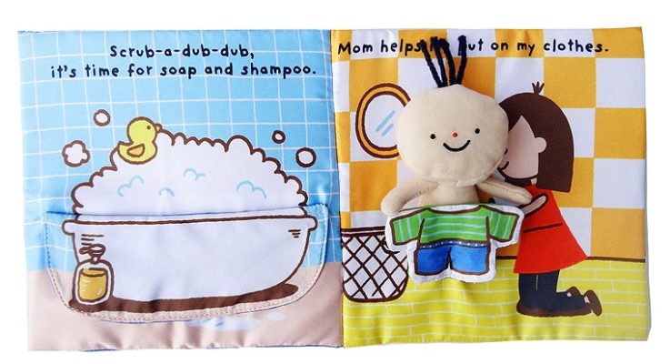 It’s Bath Time Cloth Book Quiet Book – – Booky Wooky