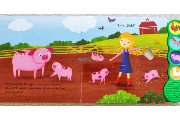 A Surprise on the Farm Sound book with 4 sounds – – Booky Wooky