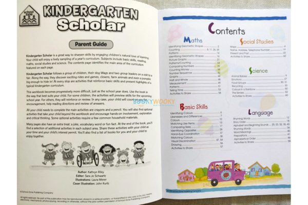 Kindergarten Scholar Workbook by School Zone – – Booky Wooky