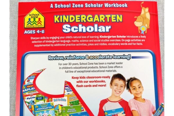 Kindergarten Scholar Workbook by School Zone – – Booky Wooky