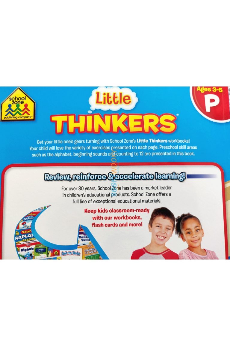 Little Thinkers Preschool Workbook Blue Dog – – Booky Wooky