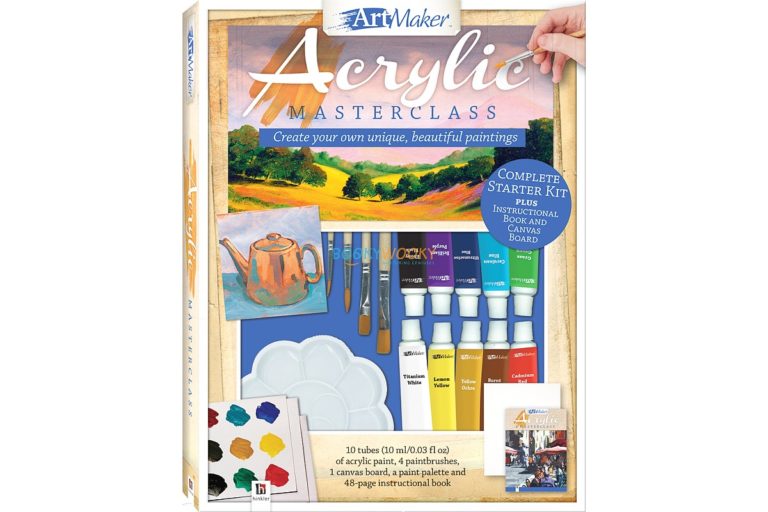 Art Maker Acrylic Masterclass Pack -12 – – Booky Wooky