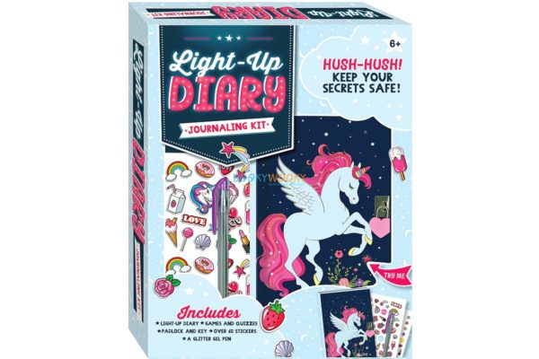 Unicorn Light Up Diary Journaling Kit – – Booky Wooky