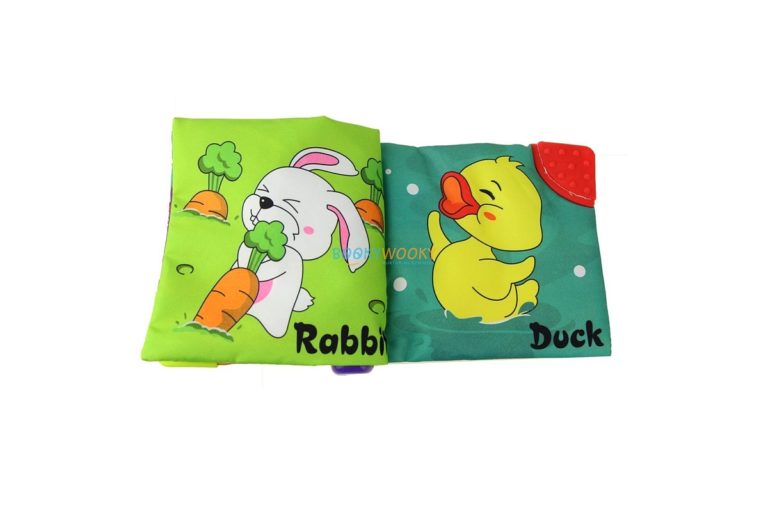 Rattle Book - Farm Animals – Cloth Books For Kids – Booky Wooky