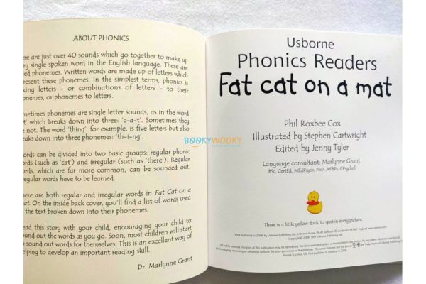 Fat Cat on a Mat- Usborne Phonics Readers – – Booky Wooky
