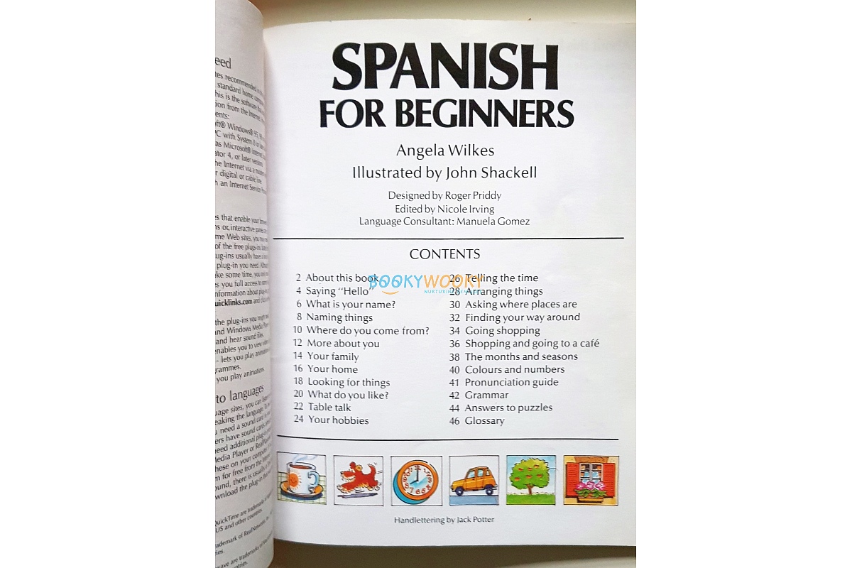 Spanish for Beginners by Usborne – Activity Books For Kids – Booky Wooky