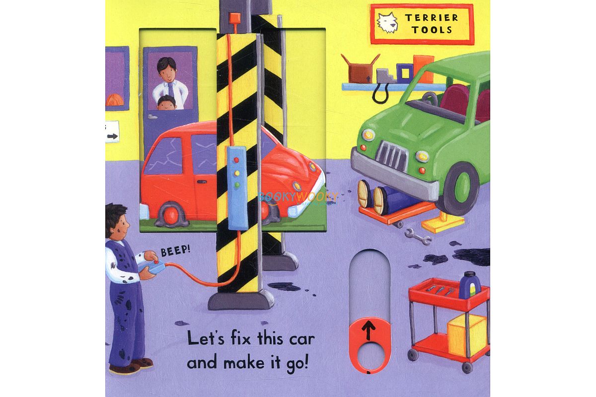 Busy Garage – Educational books For Kids – Booky Wooky