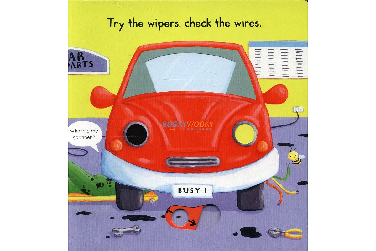Busy Garage – Educational books For Kids – Booky Wooky
