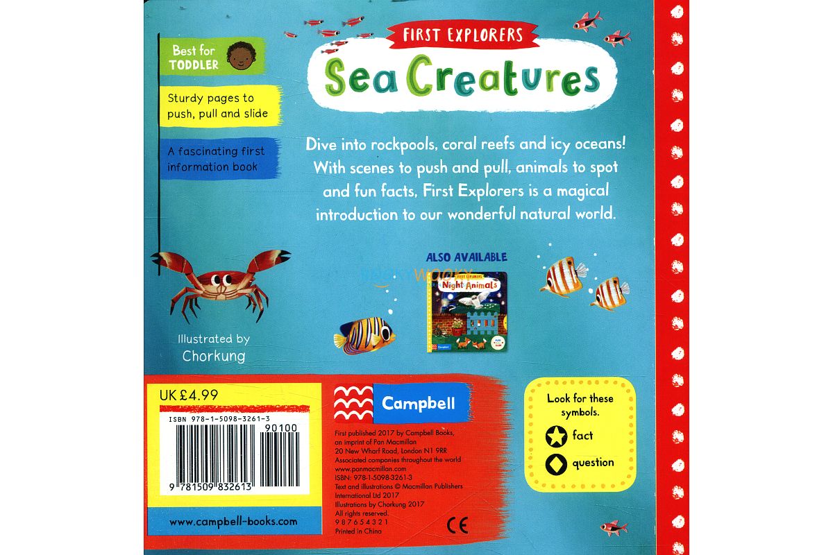 First Explorers: Sea Creatures – Interactive books For Kids – Booky Wooky