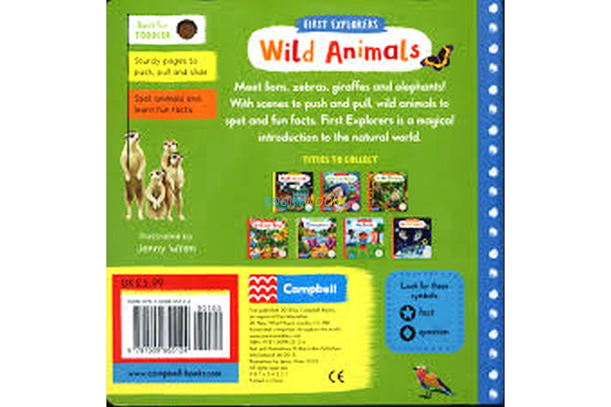 First Explorers: Wild Animals – Interactive books For Kids – Booky Wooky