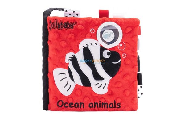Black White Red Ocean Animals Cloth Book – – Booky Wooky