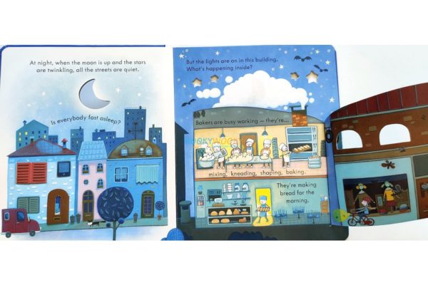 Usborne Peep Inside Night-Time – – Booky Wooky