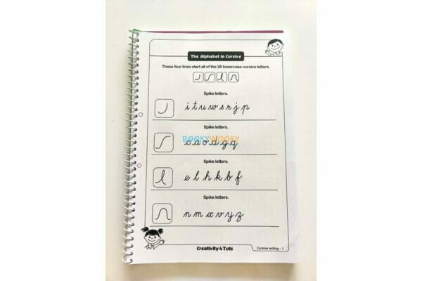 Cursive Writing Worksheets with Craft Material – – Booky Wooky