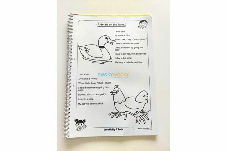 Farm Animals Worksheet with craft material – – Booky Wooky