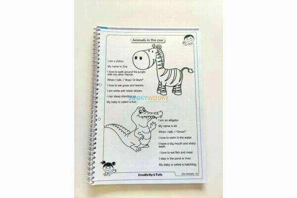 Zoo Animals Worksheet with craft material in – – Booky Wooky