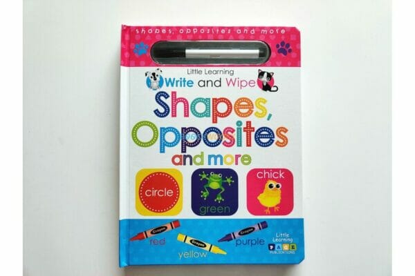 Little Learning Write and Wipe Shapes, Opposites and More – – Booky Wooky